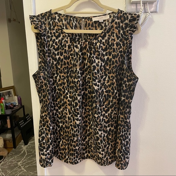 LOFT | Tops | Loft Leopard Print Shell | Poshmark